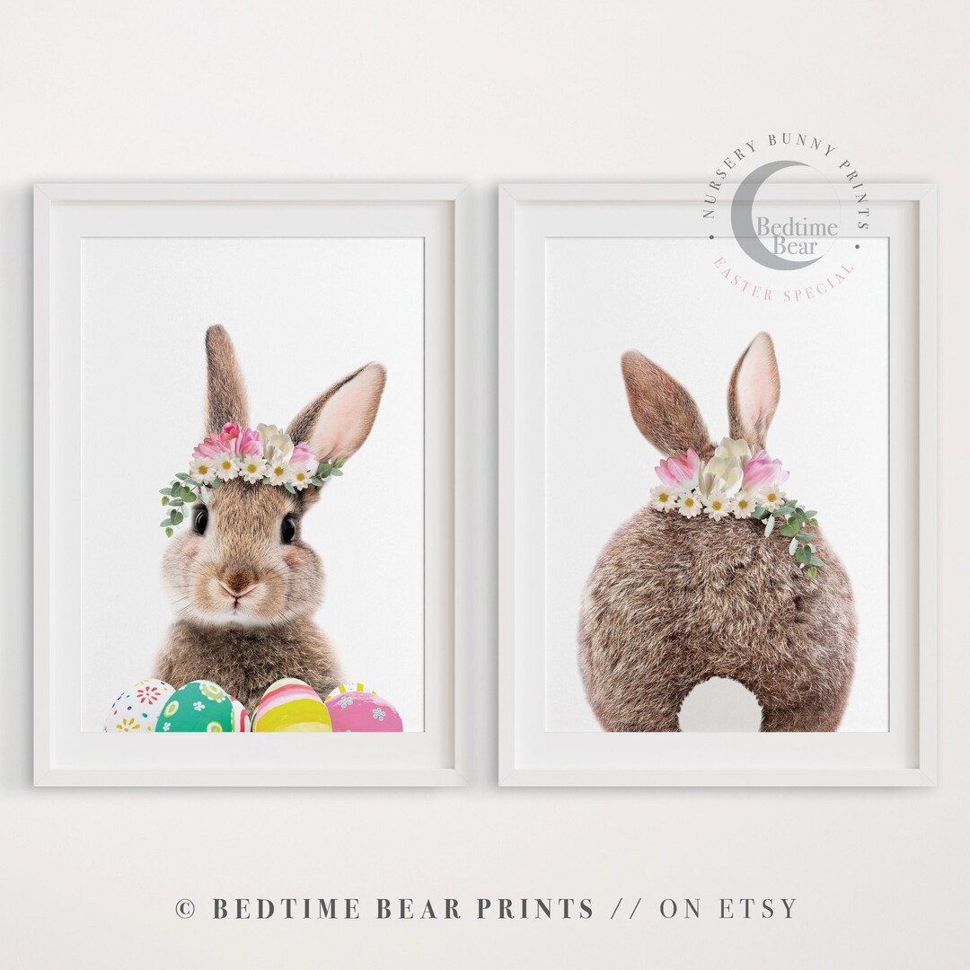 Easter Bunny Rabbit Prints, Bunny Rabbit Wall Art, Bunny Printable ...