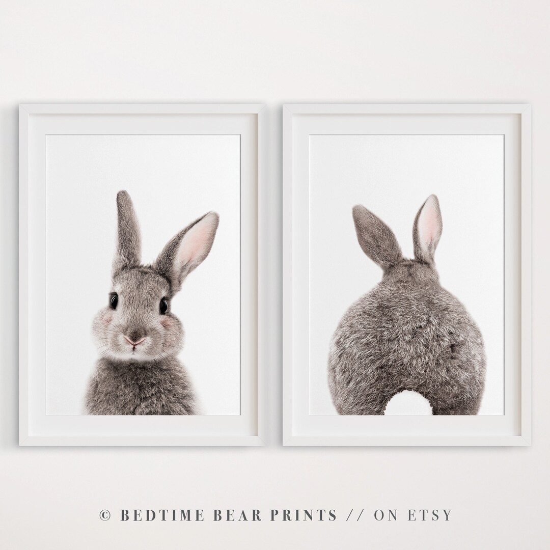 Bunny Rabbit Prints, Bunny Rabbit Wall Art, Bunny Printable, Baby Room ...