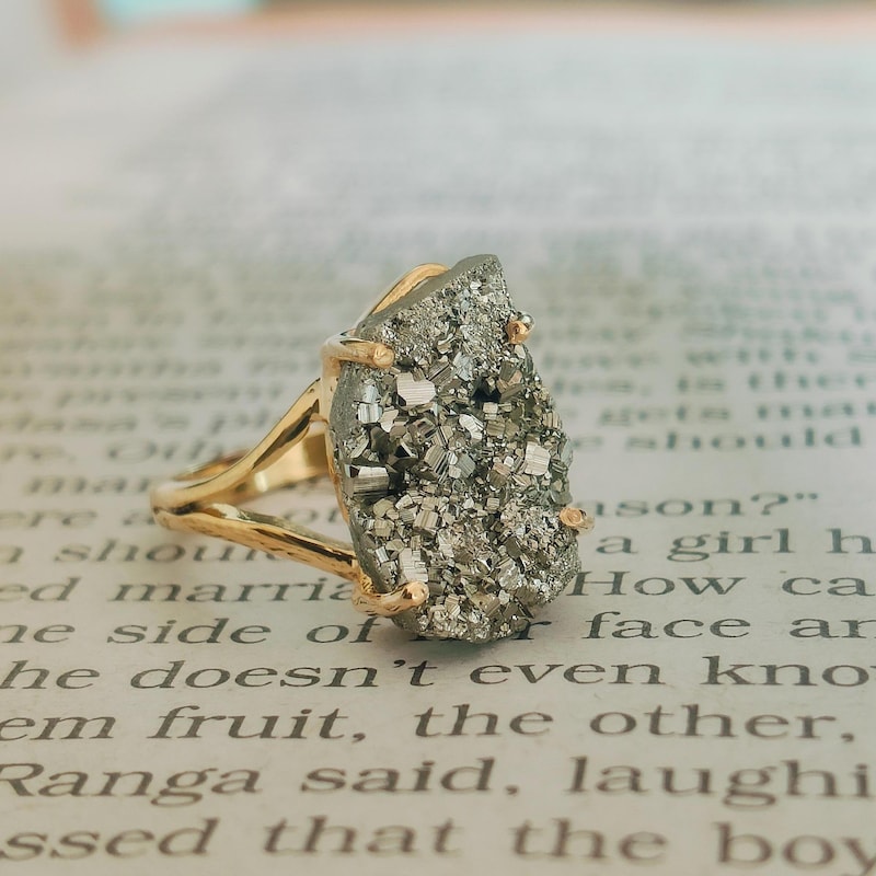 Rough Gemstone Ring - Etsy