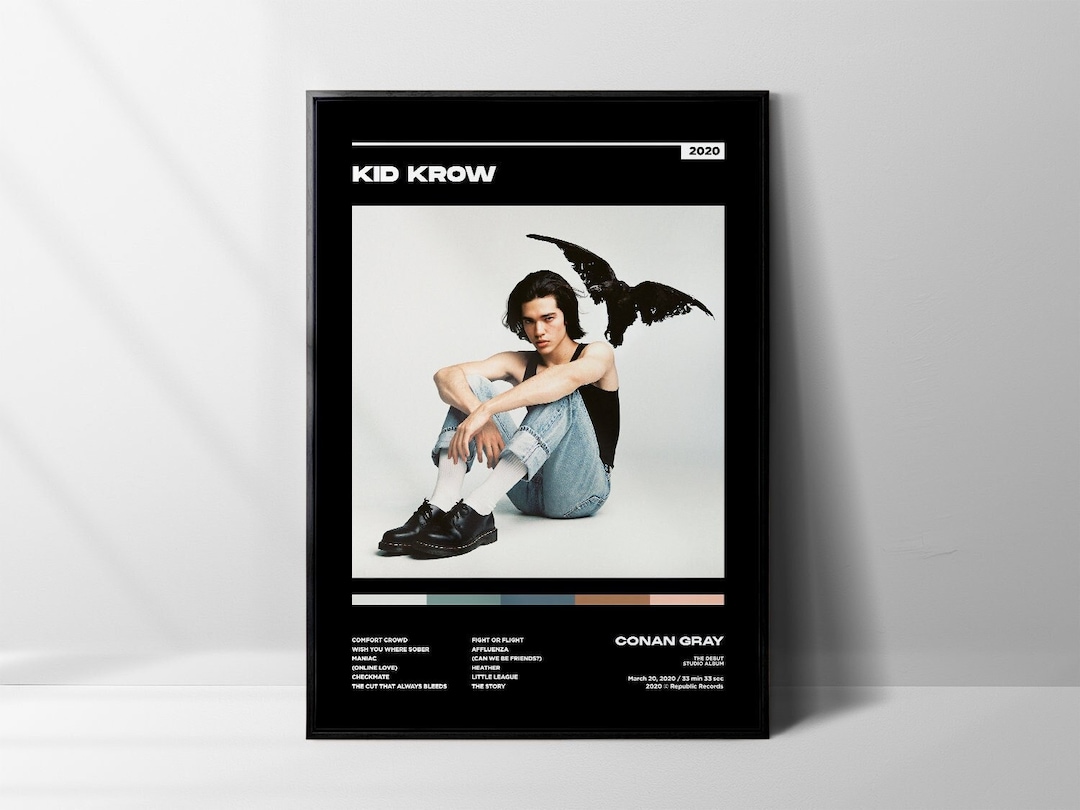 Conan Gray / Kid Krow / Personalized Music Poster / Wall Art / Apartment Posters / Bedroom ...