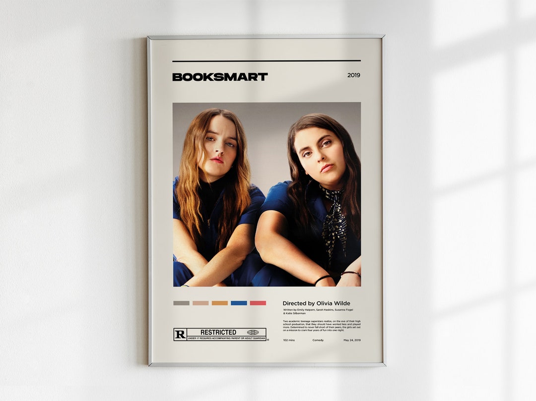 Booksmart / Minimalist Movie Poster / Mid Century / Wall Art ...