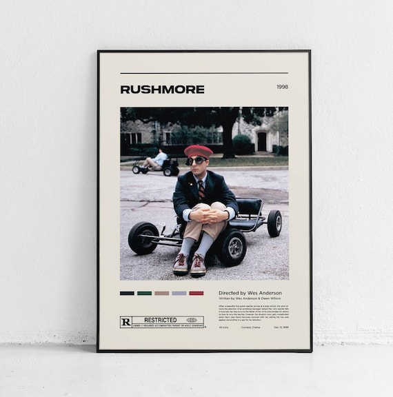 Rushmore / Mid Century Movie Poster / Minimal / Wall Art / - Etsy