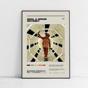 2001: A Space Odyssey / Stanley Kubrick / Minimalist Movie Poster Print ...