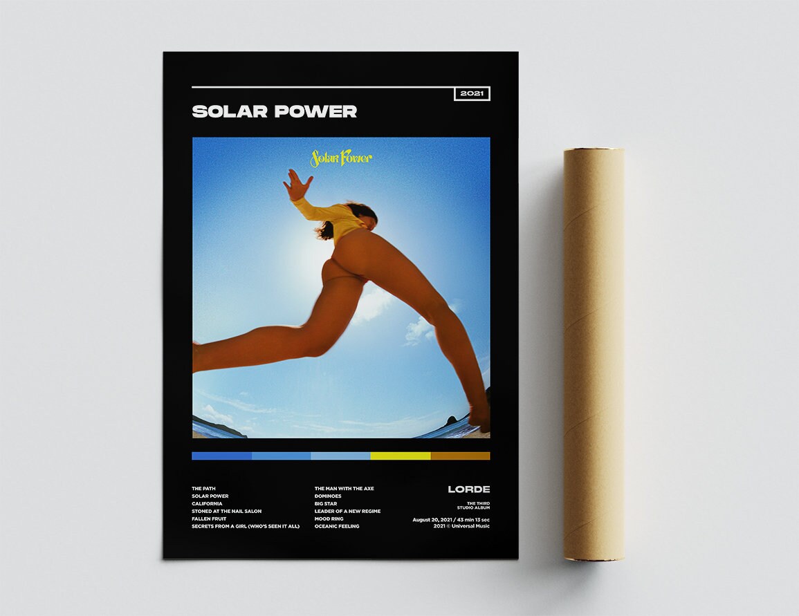 Lorde / Solar Power / Album Tracklist Poster Print / Minimal / Wall Art ...