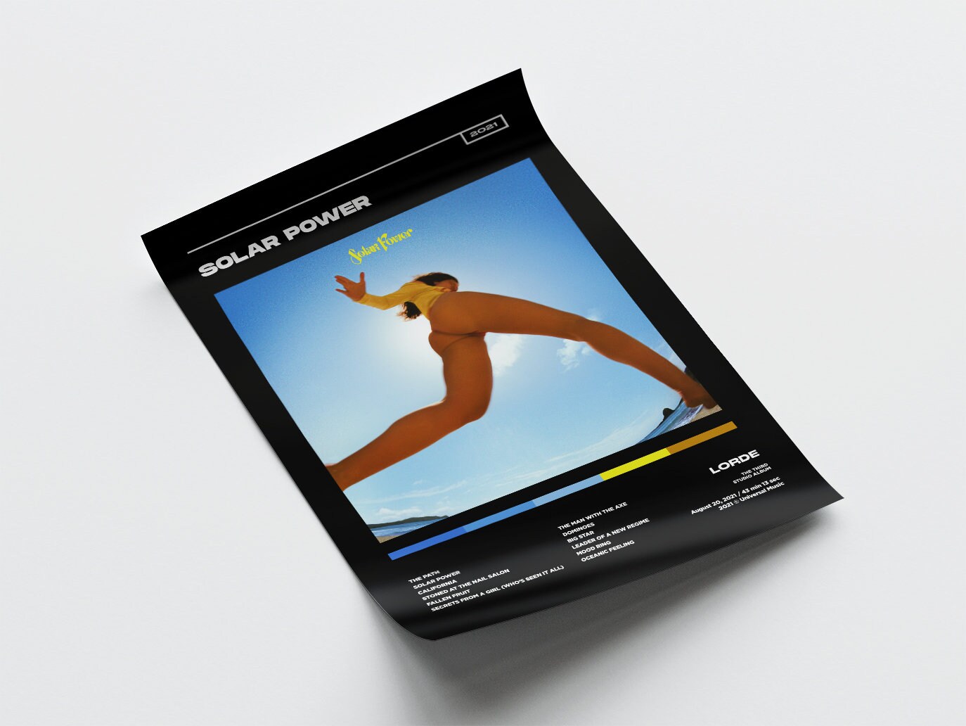 Lorde / Solar Power / Album Tracklist Poster Print / Minimal / - Etsy