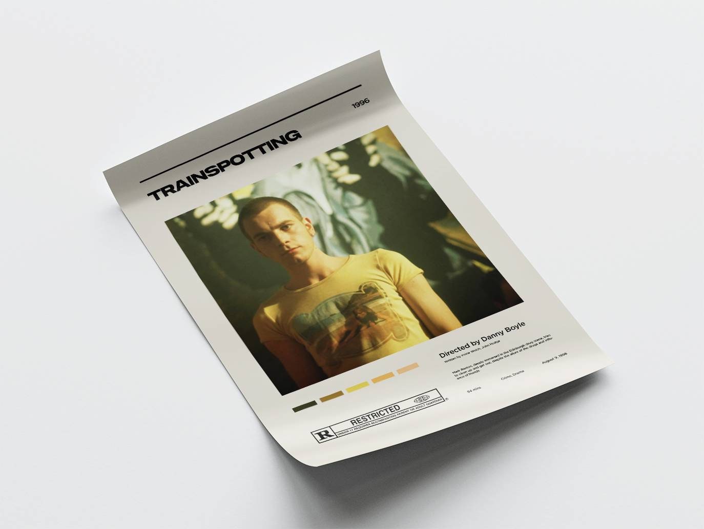 Trainspotting / Minimalist Movie Poster Print / Mid Century / Custom ...