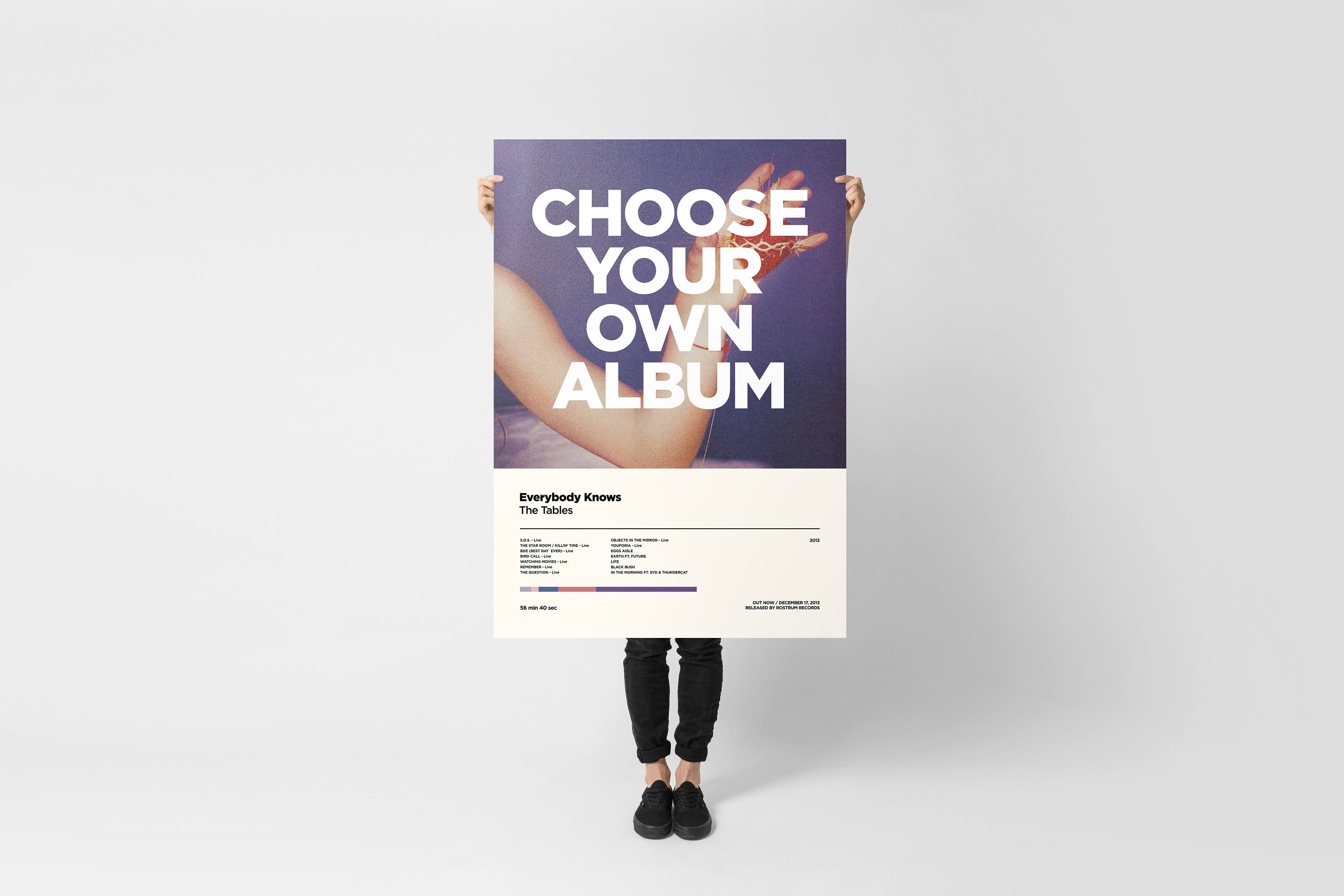 Choose Your Own Album / Custom Album Tracklist Poster / Minimal / Wall ...