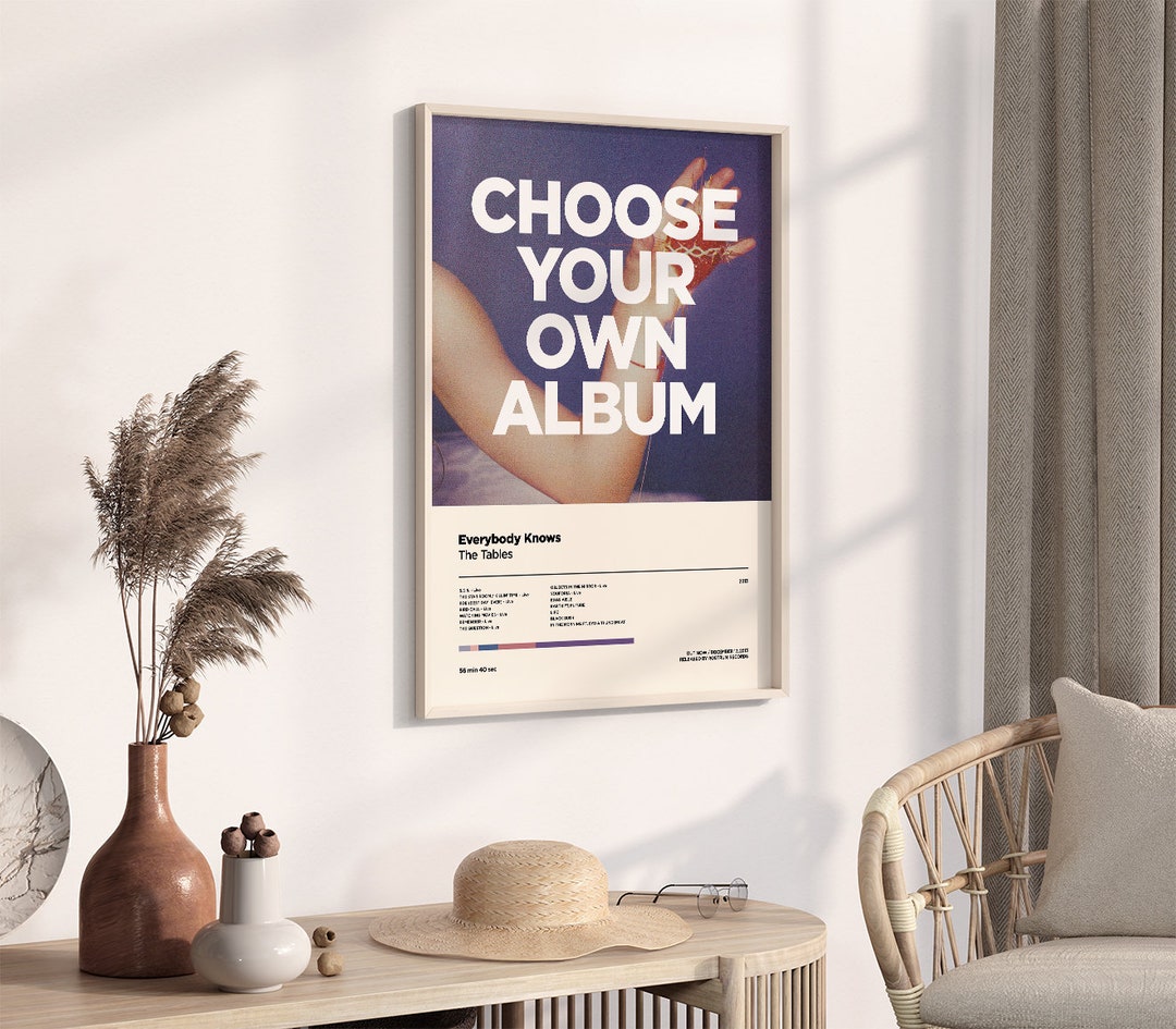 Choose Your Own Album / Custom Album Tracklist Poster / Minimal / Wall ...