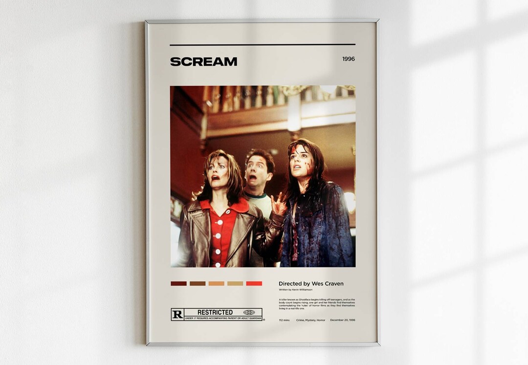 Scream / Minimalist Movie Poster Print / Mid Century / Custom Posters ...