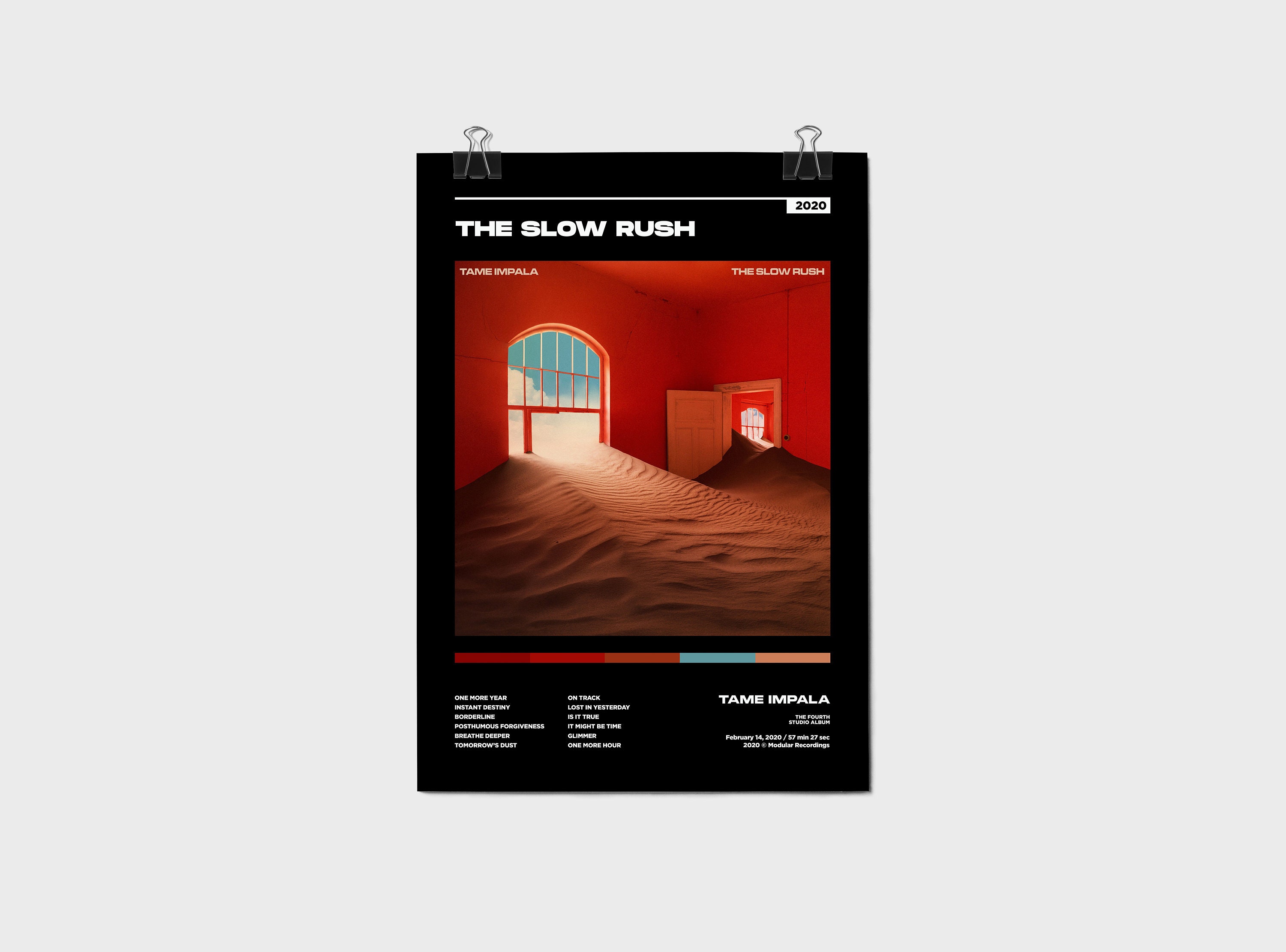 Tame Impala Poster / the Slow Rush / Album Tracklist Poster - Etsy
