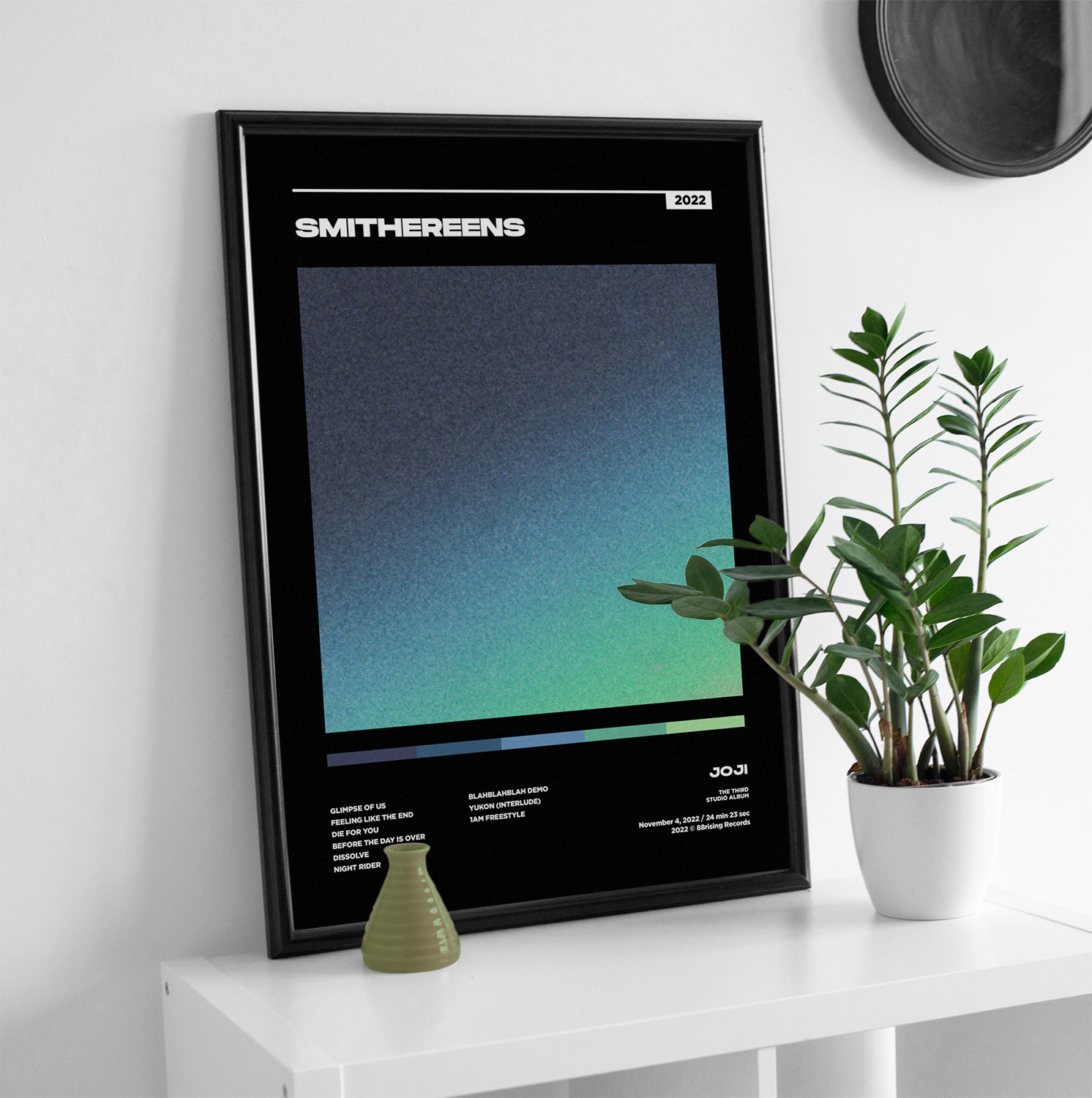 Joji / Smithereens / Album Tracklist Poster Print / Minimal / Wall Art ...