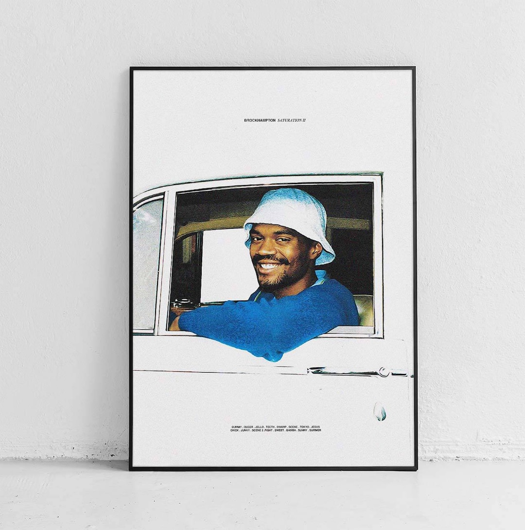BROCKHAMPTON / SATURATION II / Album Tracklist / Poster Print / Minimal ...