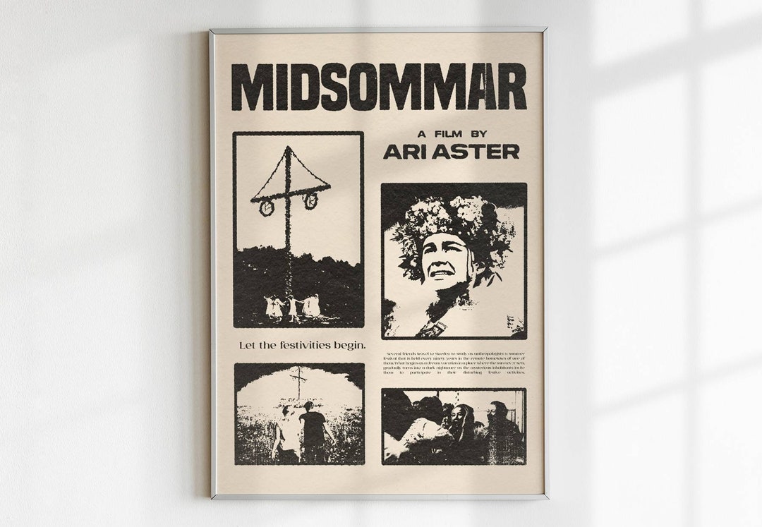 Midsommar / Ari Aster / Minimalist Movie Poster Print / Mid Century ...