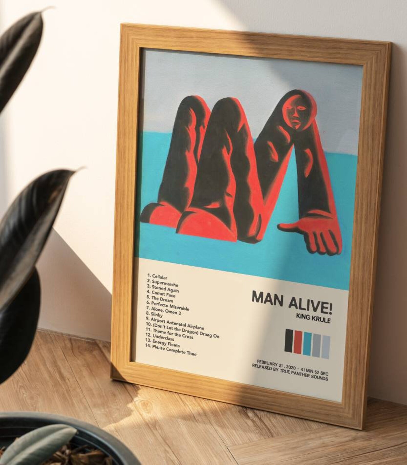 King Krule / Man Alive / Album Tracklist / Poster Print / Minimal ...