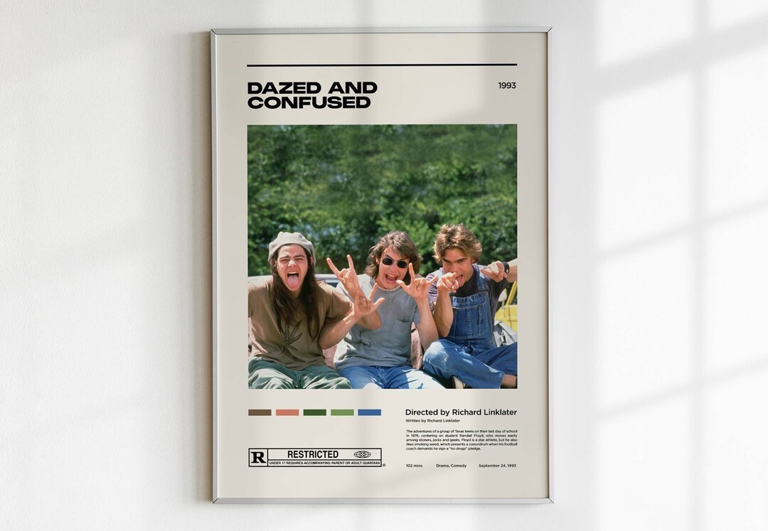 Dazed and Confused/ Minimalist Movie Poster / Mid Century / Wall Art ...