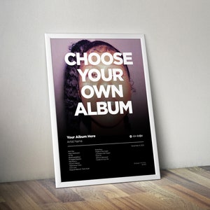 Choose Your Own Album / Custom Album Tracklist Poster / Minimal / Wall ...