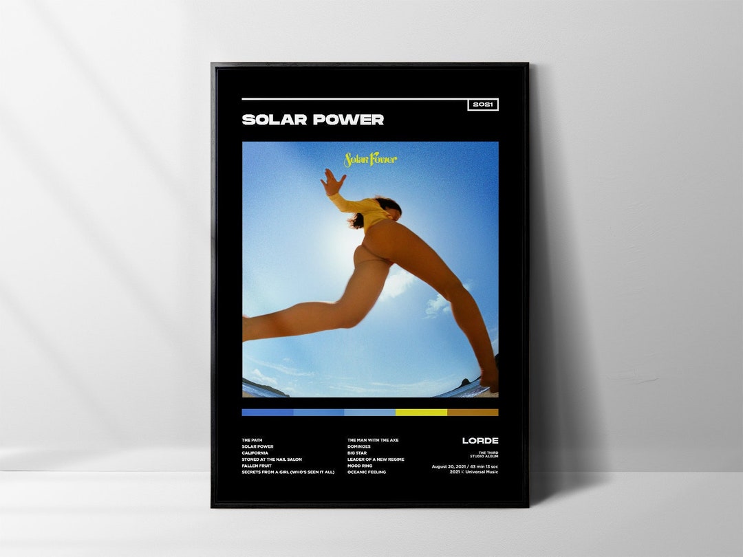 Lorde / Solar Power / Album Tracklist Poster Print / Minimal / Wall Art / Apartment Posters ...