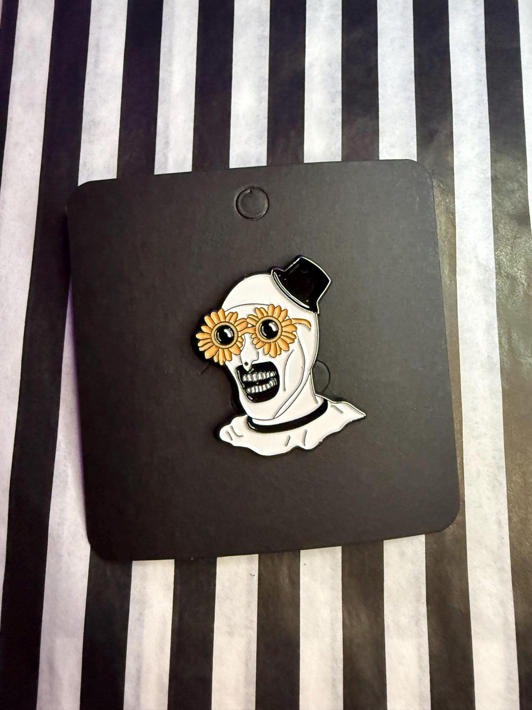 Terrifier Art the Clown With Sunflower Glasses Halloween Enamel Pin ...
