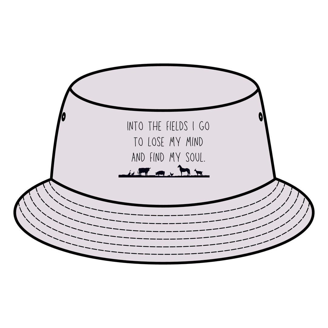 Into the Fields Bucket Hat, Rural Adventure Costume, Walking in Nature ...