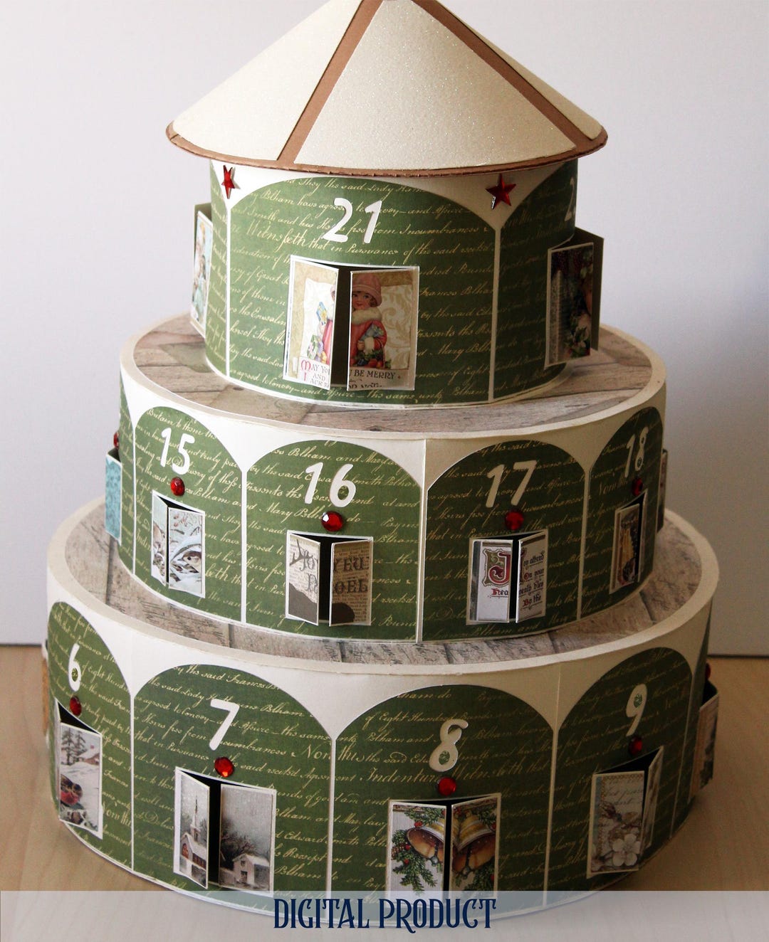 Round Advent Calendar. Digital Cutting File for Cricut, Scanncut and ...