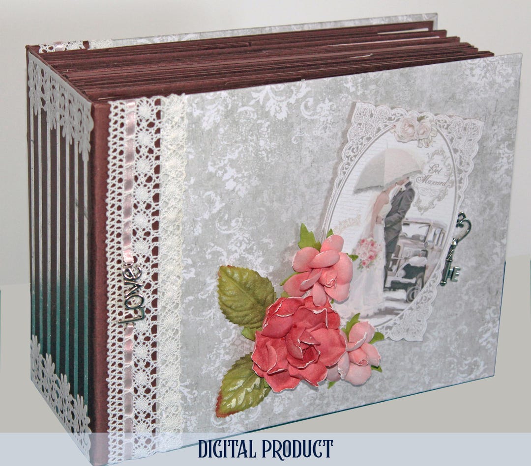 Wedding Scrapbook Album. Digital Cutting File for Cricut, Scanncut and ...
