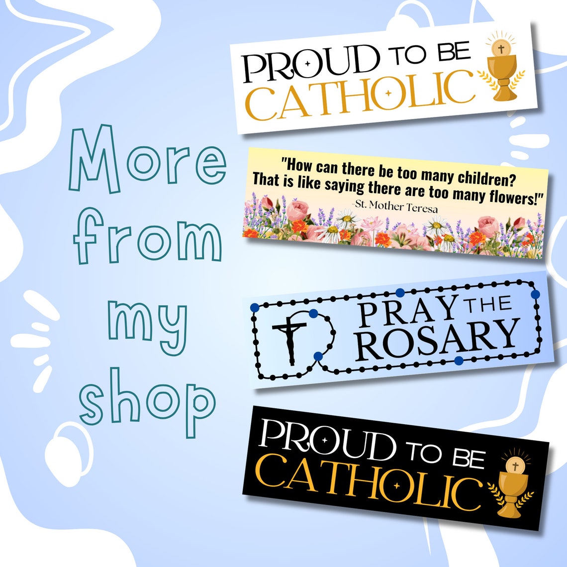 Catholic Bumper Sticker | Divine Mercy Vinyl Sticker | Weatherproof ...