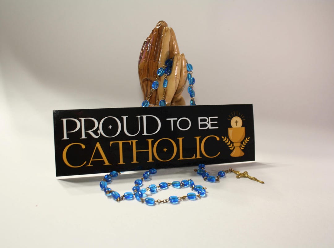 Proud to Be Catholic Bumper Vinyl Sticker | Weatherproof | UV Resistant ...