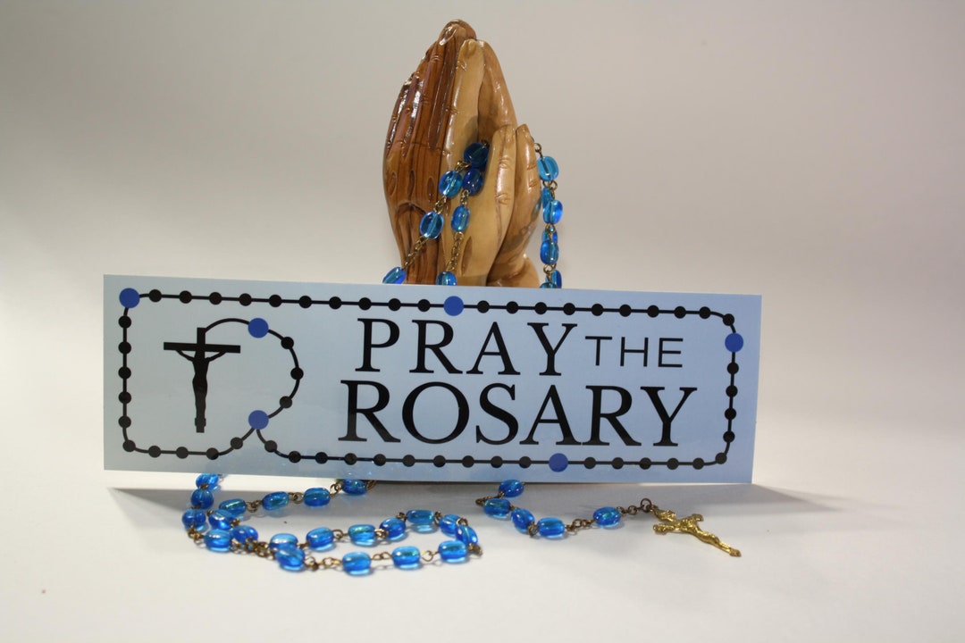 Catholic Car Stickers | Rosary Vinyl Sticker | Pray the Rosary Decal ...