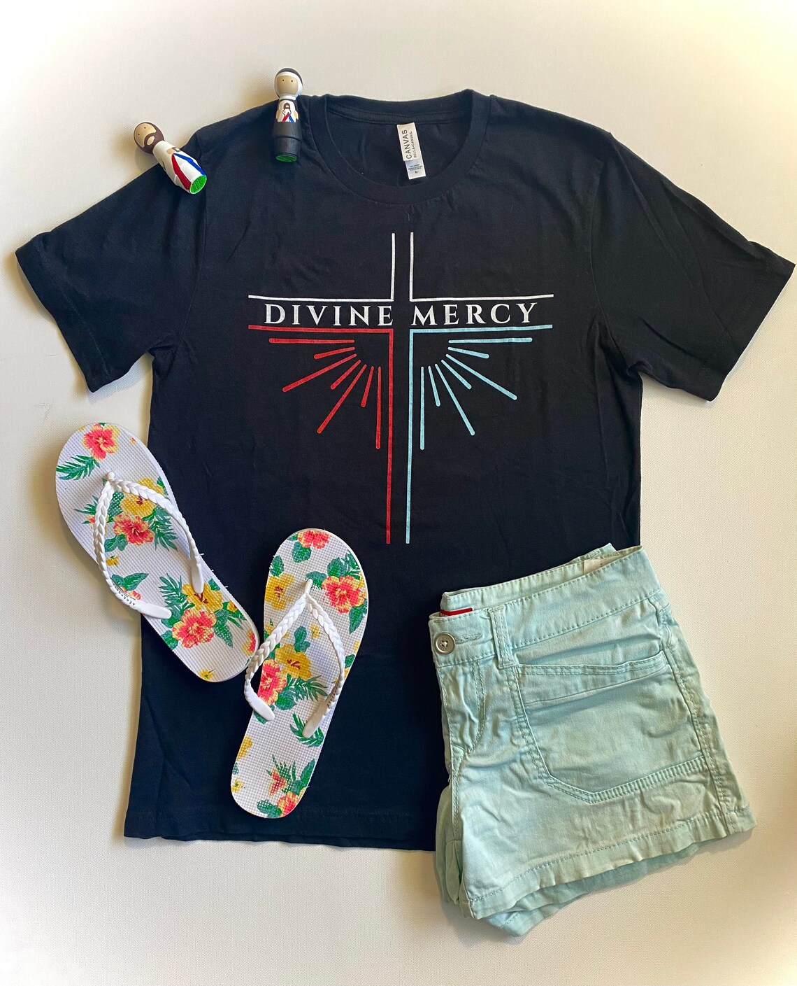 Divine Mercy Cross T-shirt - Etsy