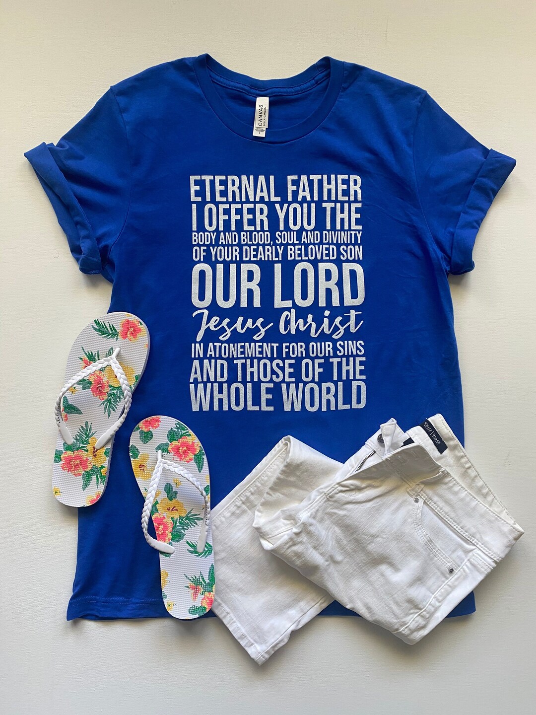 Divine Mercy Catholic Block Text Prayer T-shirt - Etsy