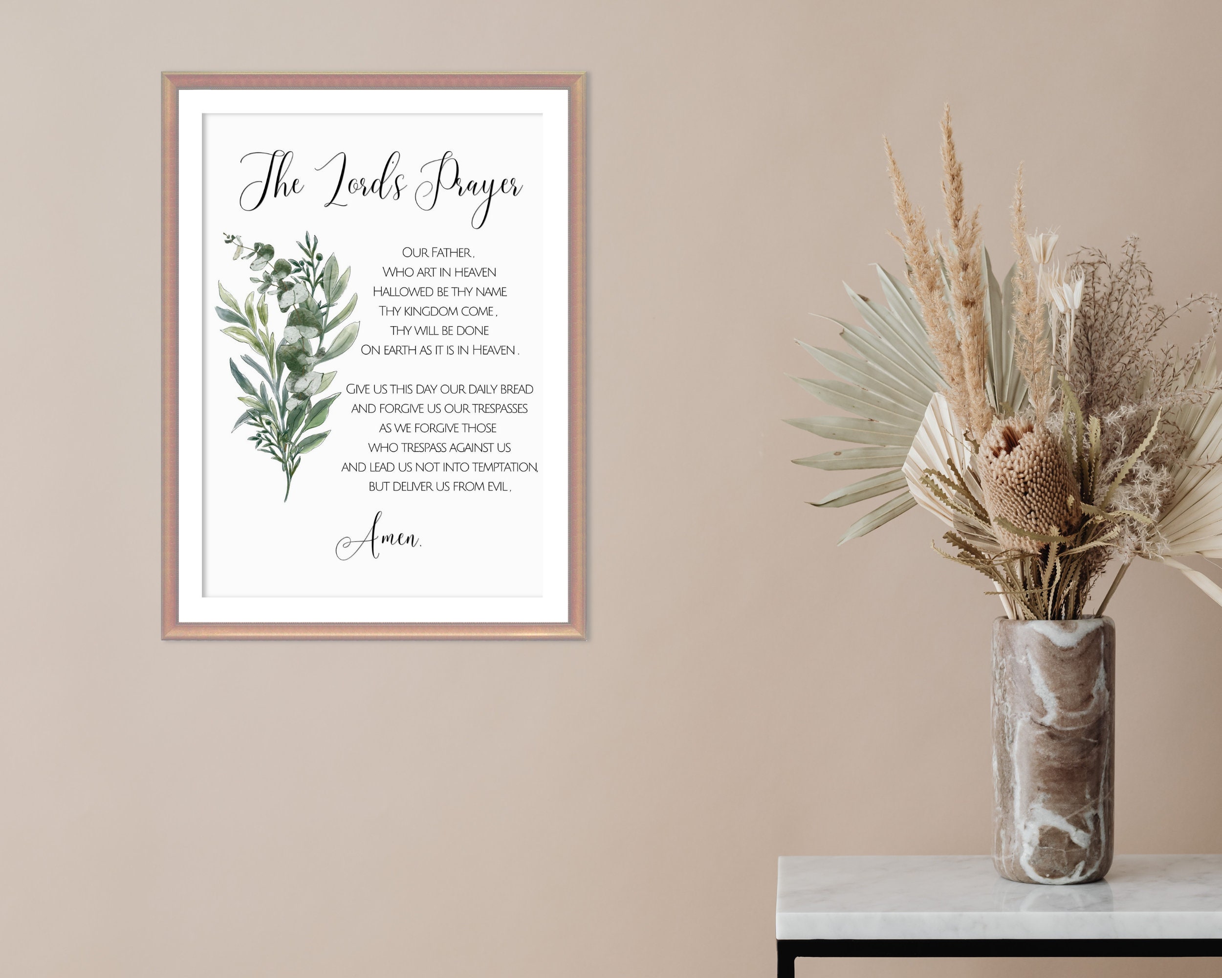 The Lord's Prayer Sign Our Father Who Art in Heaven, Printable ...