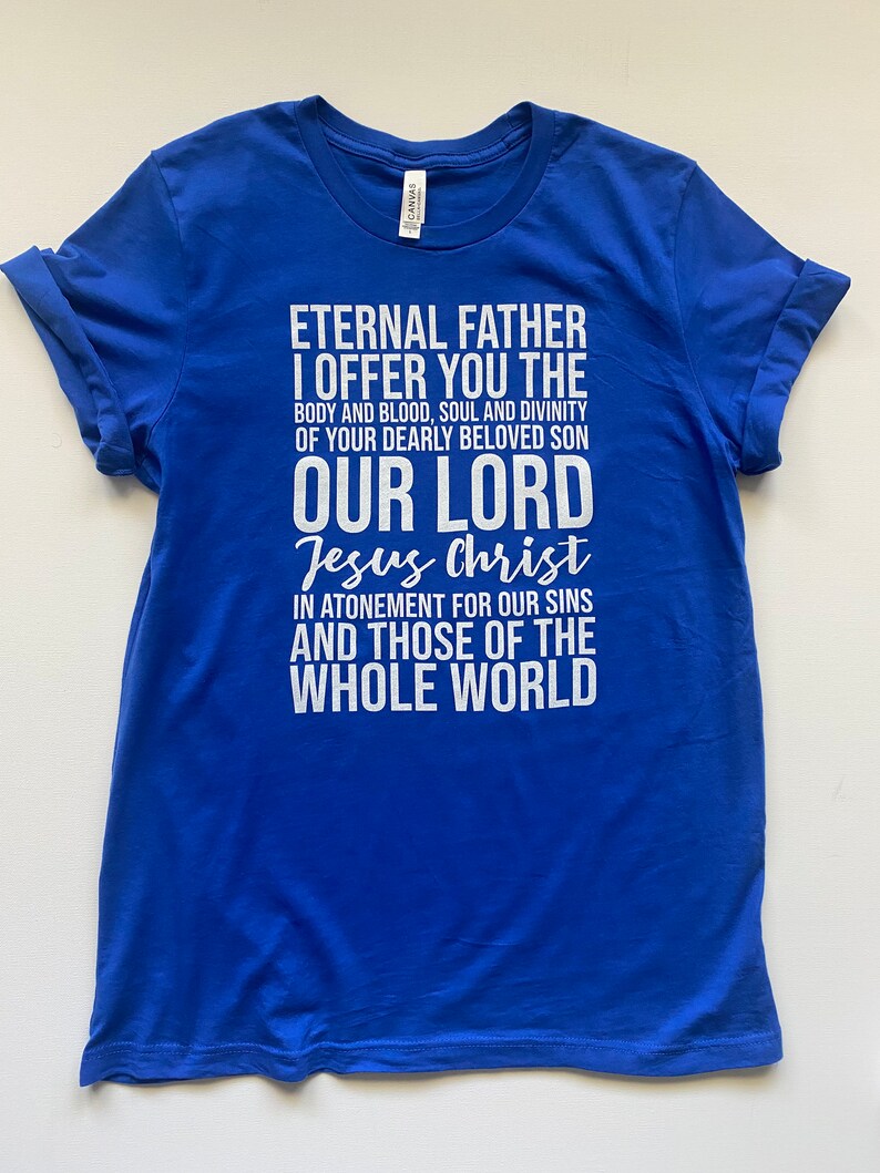 Divine Mercy Catholic Block Text Prayer T-shirt - Etsy