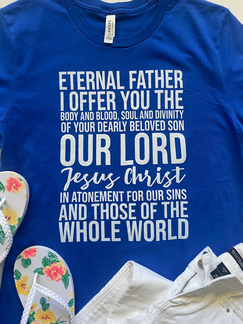 Divine Mercy Catholic Block Text Prayer T-shirt - Etsy