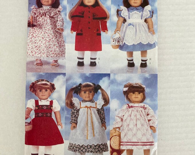 Butterick 4699 Wardrobe for 18" GOTZ, Emma, American Girl Dolls, Uncut ...