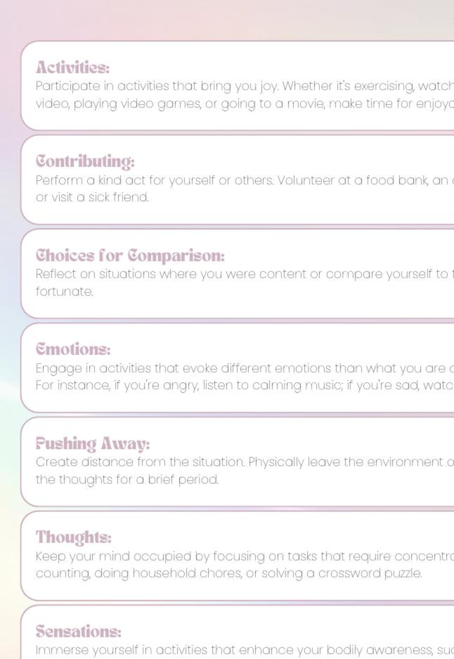 ACCEPTS DBT Worksheet TEMPLATE - Etsy