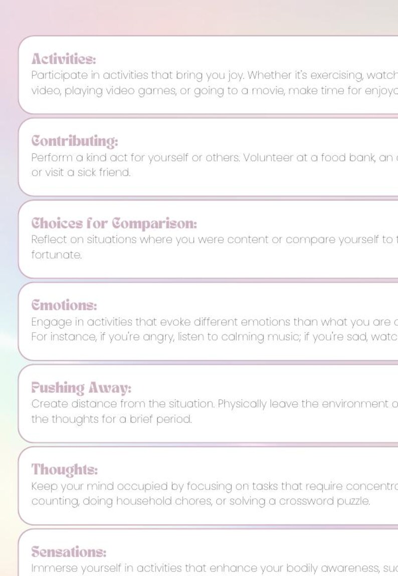 ACCEPTS DBT Worksheet TEMPLATE - Etsy