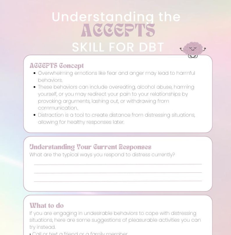 ACCEPTS DBT Worksheet TEMPLATE - Etsy
