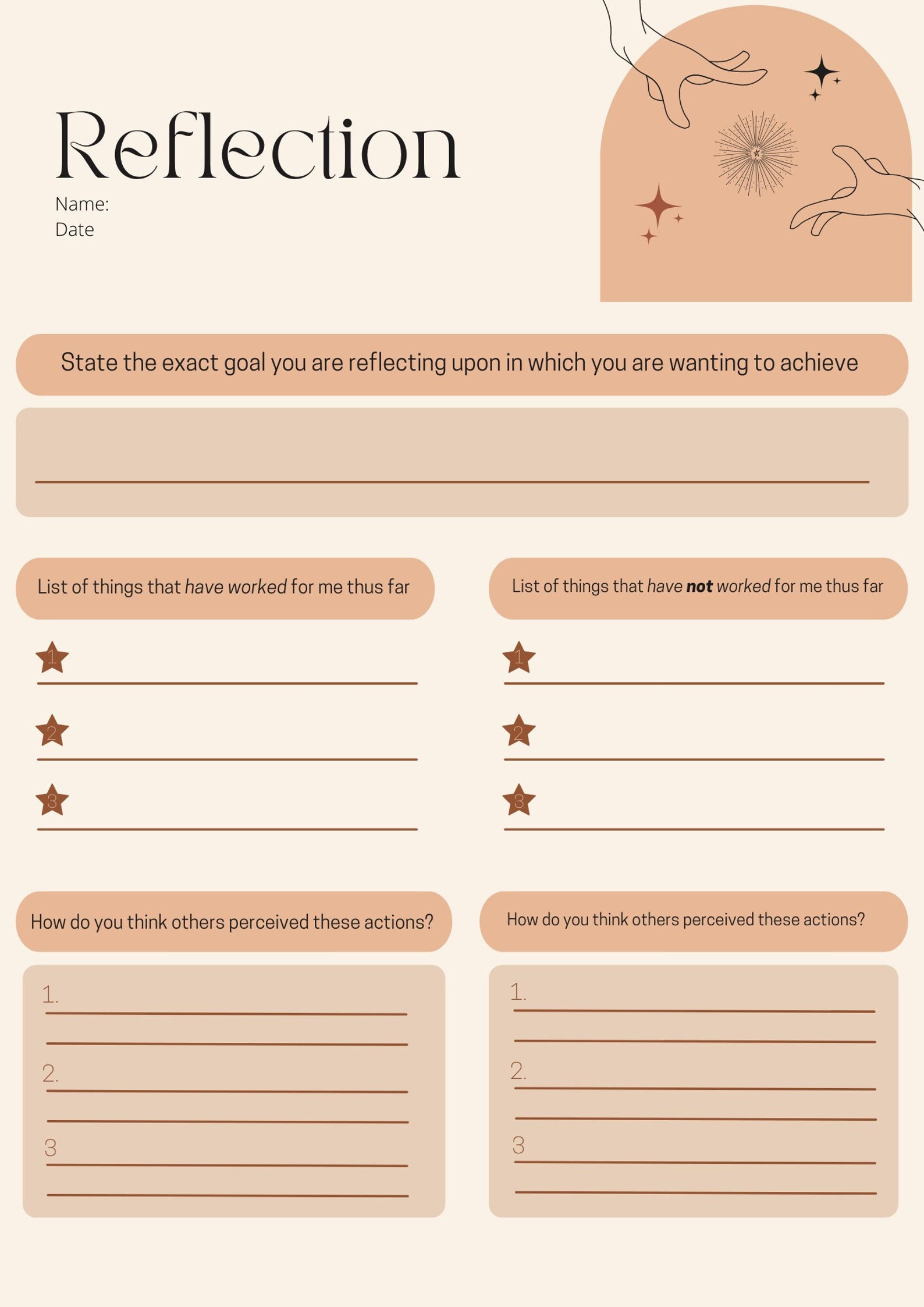 Reflections Worksheet PDF - Etsy