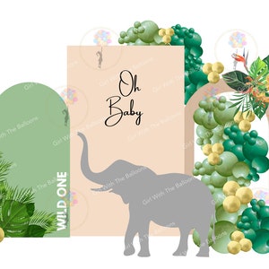 EDITABLE IN CANVA Wild One Backdrop and Balloon Garland, Mockup ...
