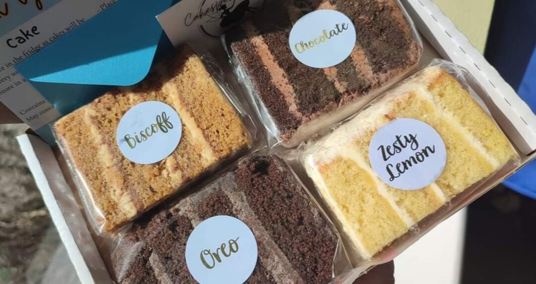 Letterbox Cake Slices - Birthday Cake - 4 Cake Slices - Birthday Gift ...