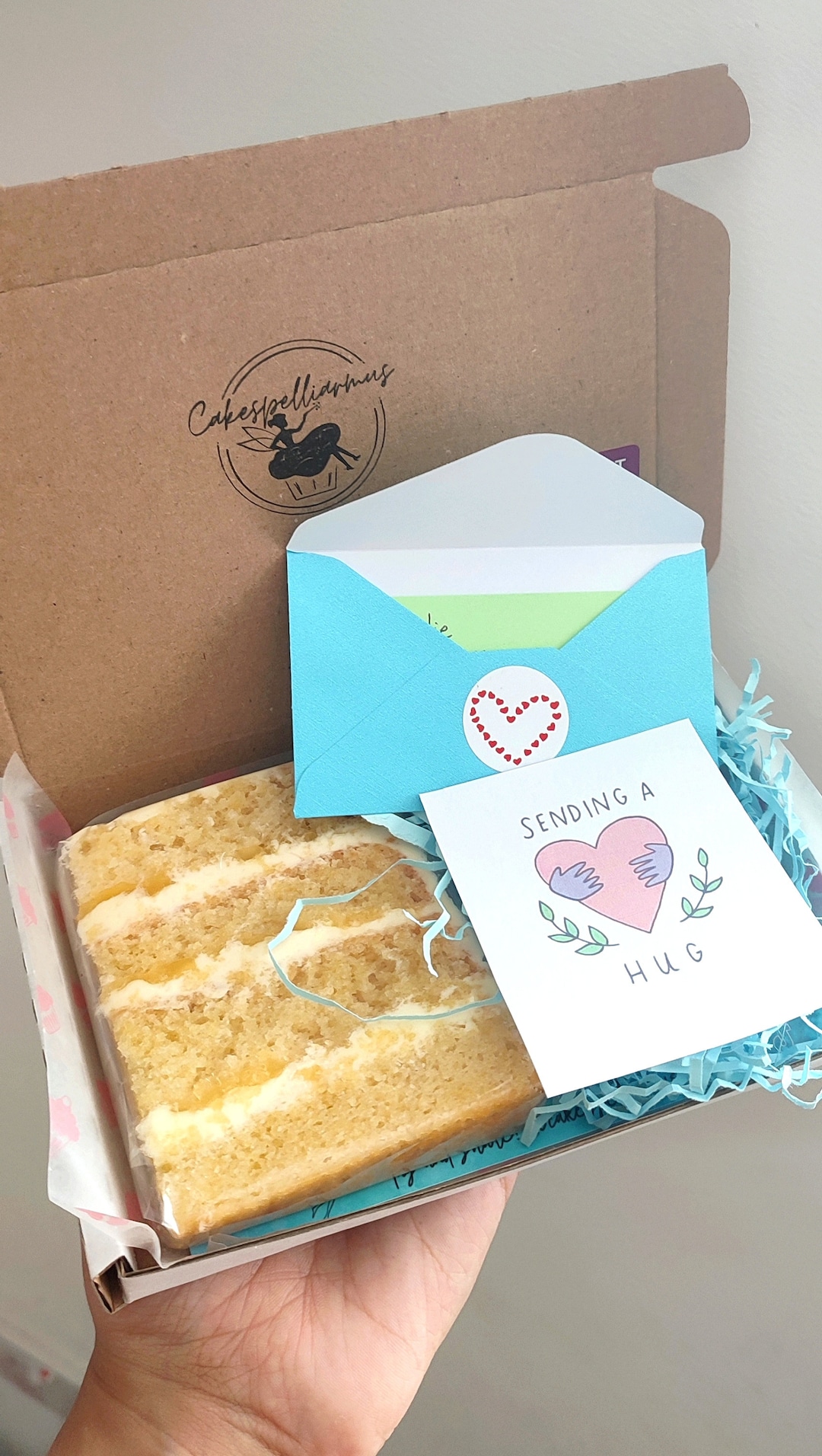 Cake Box - Postal Cake - Letterbox Cake - Invisible Hug - Letterbox ...