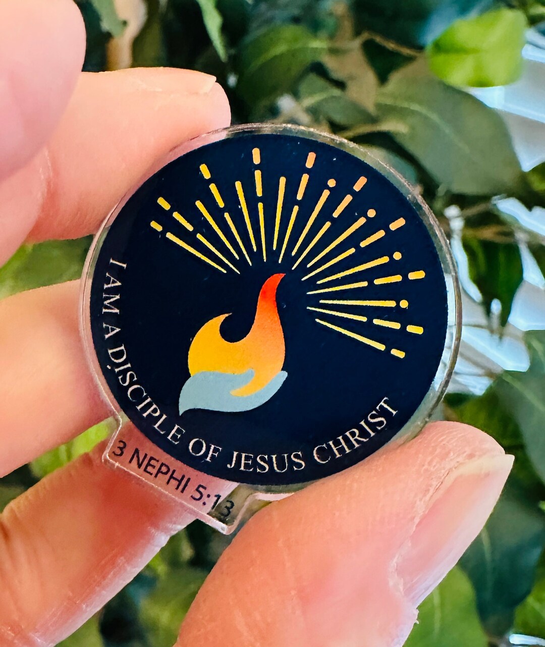 Lds 2024 Youth Theme Acrylic Pin 1 5x1 5 I Am A Disciple Of Jesus