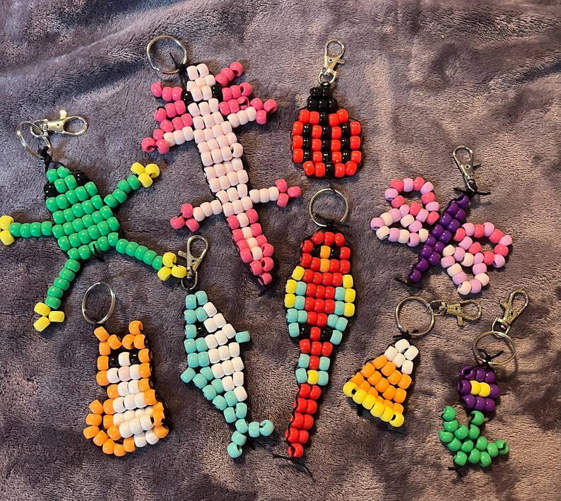 Pony Bead Animal Keychains Accessory - Etsy