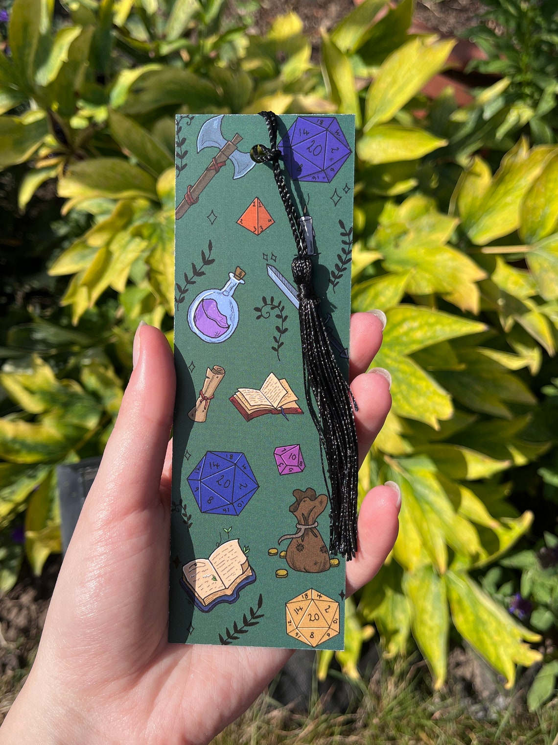 Fantasy Bookmark. Dnd Illustration Bookworm Nerdy Bookmark Fantasy ...