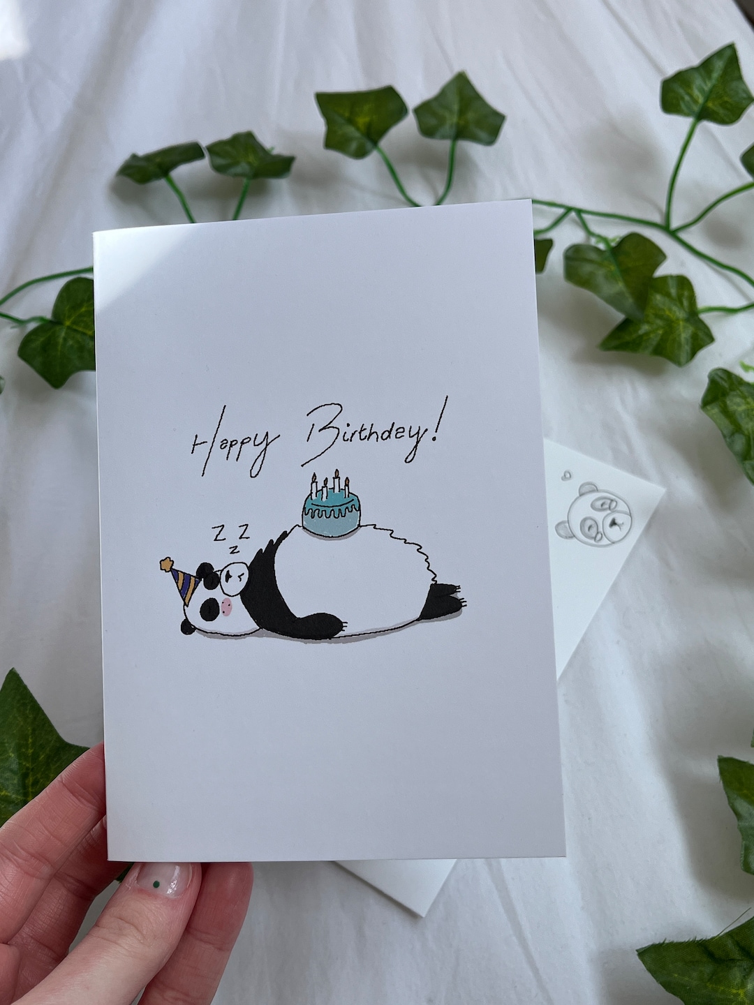 Panda Birthday Card // Animal Birthday Card A6 - Etsy