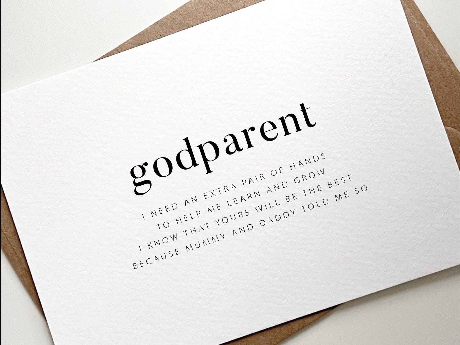 Will You Be My Godparent Card, Godparent Proposal Card, Godparent Poem ...
