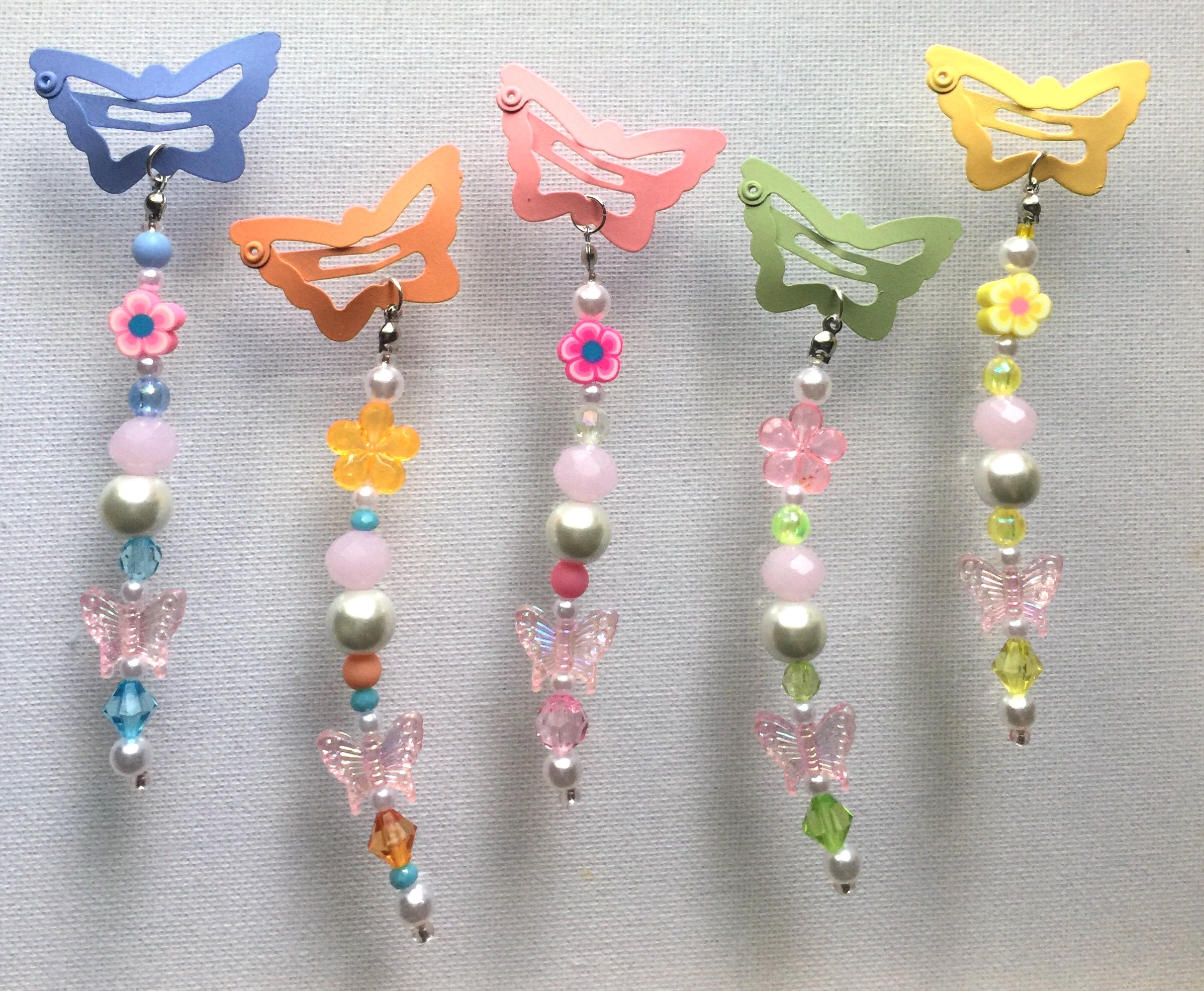 Butterfly Hair Clips / Beaded Butterfly Hair Clips / Butterfly ...