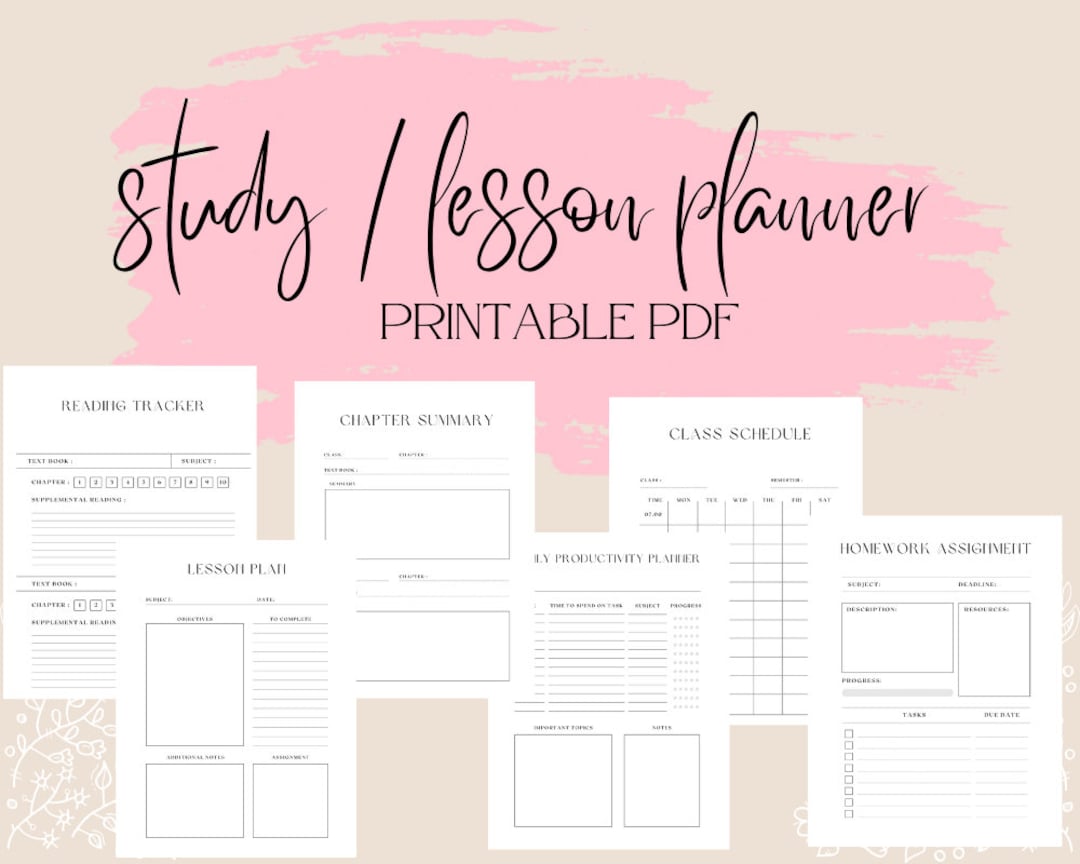 Student Planner | Lesson Planner | Study Planner | Reading Tracker ...
