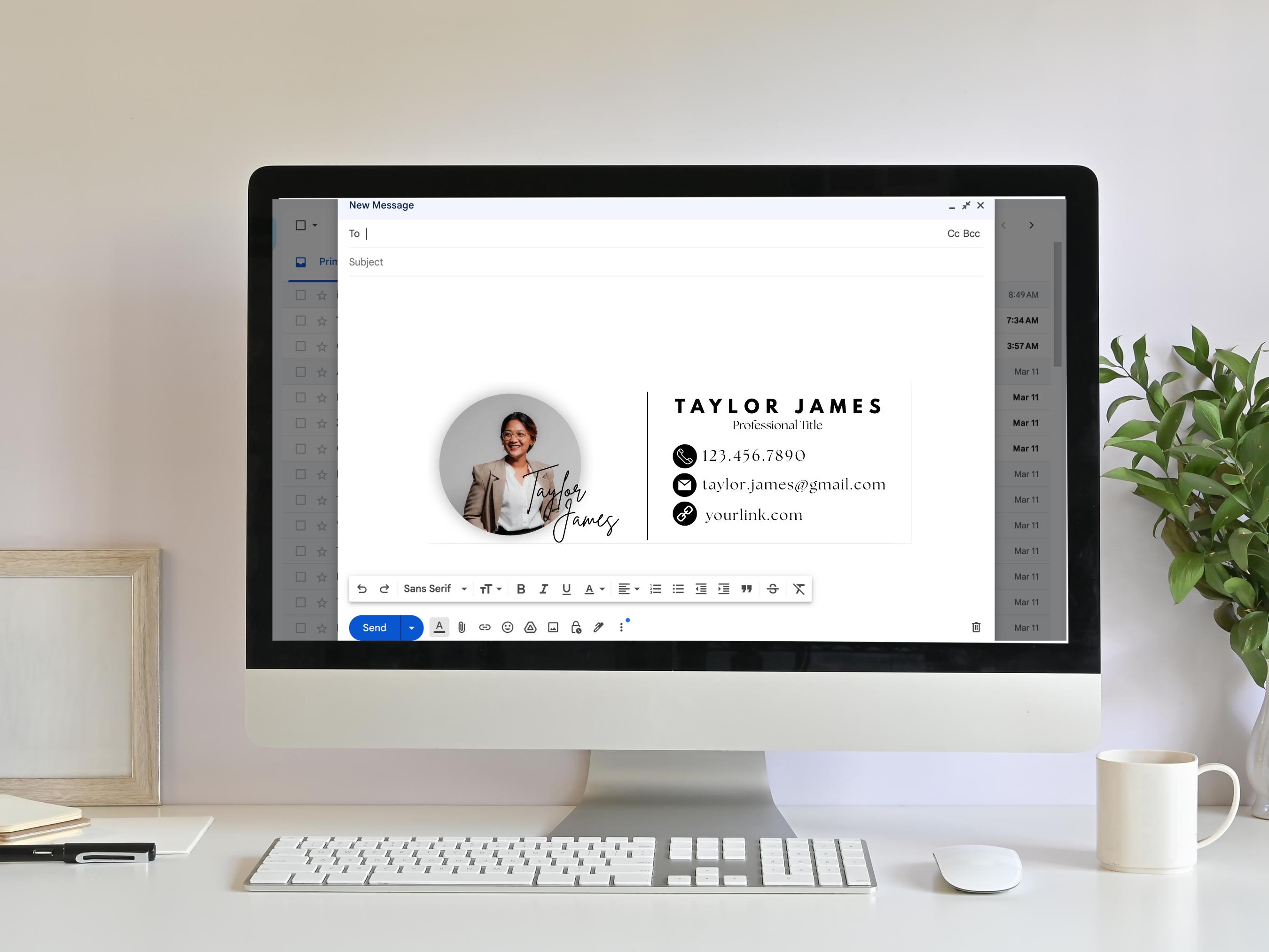Outlook Email Signature Template, Professional Email Signature ...