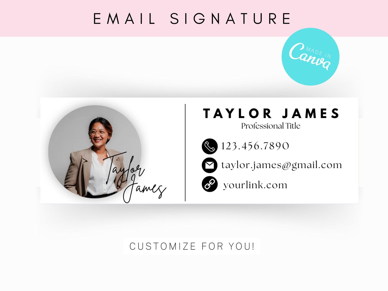 Outlook Email Signature Template, Professional Email Signature ...